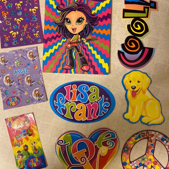 Lisa Frank | Other | Vintage Lisa Frank Bundle Stickers Book Cutouts ...